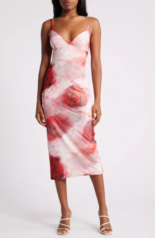MISTRESS ROCKS Rose Mesh Slipdress