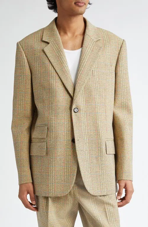 Bottega Veneta Distorted Prince Of Wales Wool-blend Sport Coat
