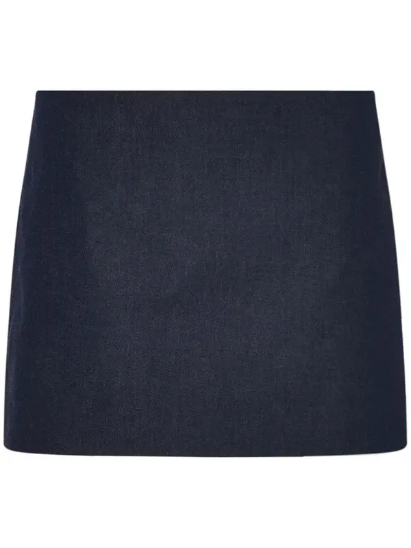 Rosetta Getty Twill Mini Skirt - Blue