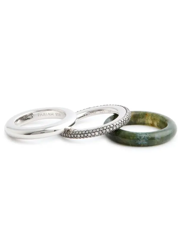 BY PARIAH Aurea Stack Rings - Silver