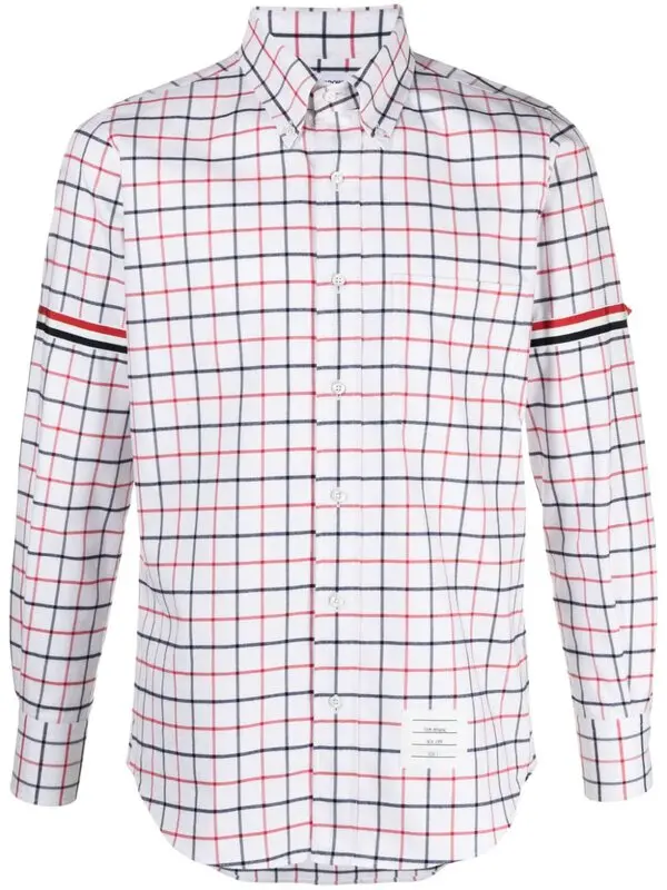 Thom Browne Tattersall-checked Cotton Shirt - White