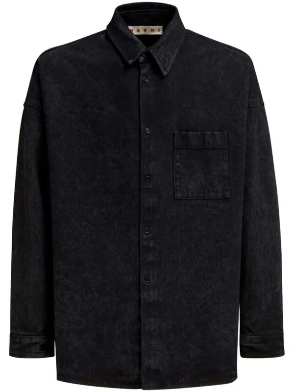 Marni Logo-patch Cotton Shirt