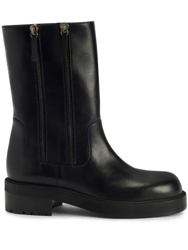 GIUSEPPE ZANOTTI Faustus Leather Mid-calf Boots