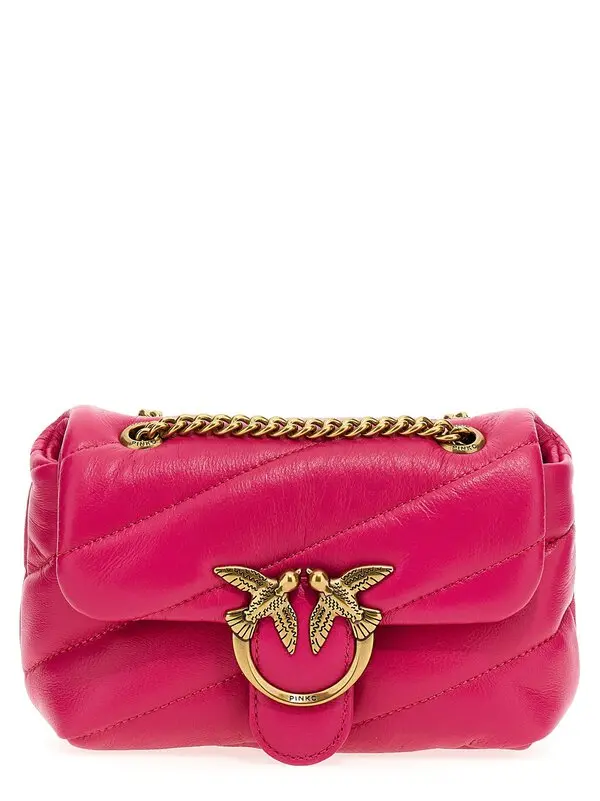 Pinko Baby Love Bag Puff Maxi Quilt Crossbody Bag Fuchsia