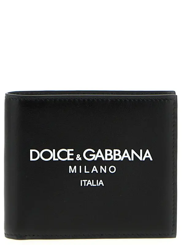 Dolce & Gabbana Logo Print Wallet - White/black