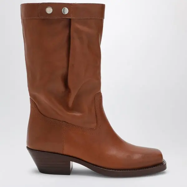 Isabel Marant Ademe Leather Biker Boots - Brown