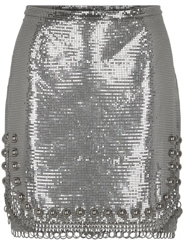 Rabanne Stud-embellished Mini Skirt