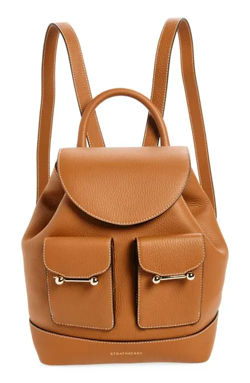 Strathberry Osette Leather Backpack - Tan