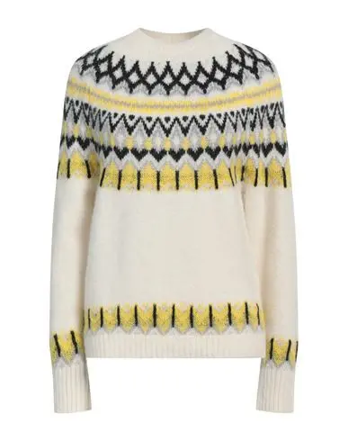 Maje Metallic Knit Sweater - White