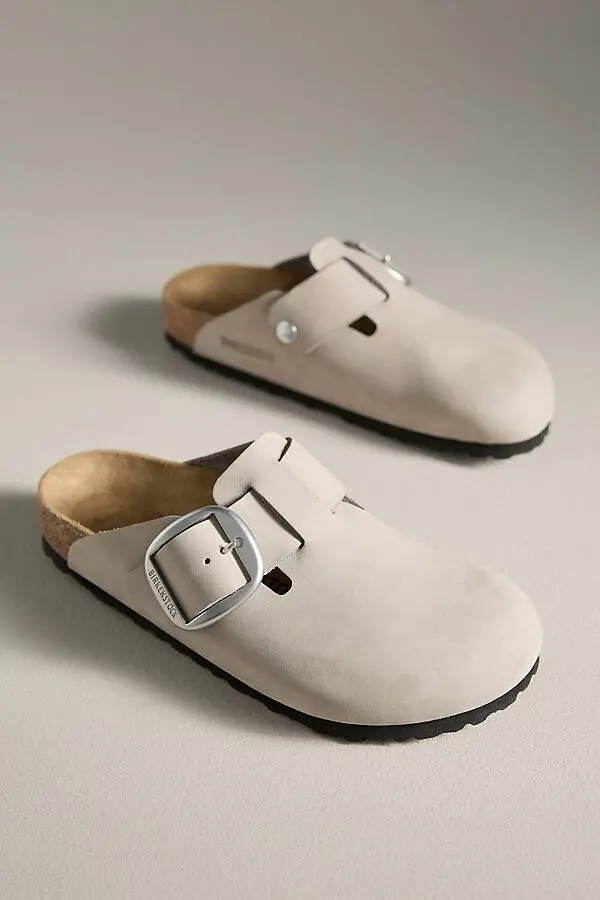 BIRKENSTOCK Boston Big Buckle Clogs - Stone Coin