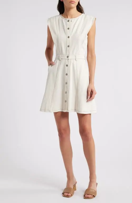beige jean dress Nanushka Beige Monogram Long Sleeve Dress main image 1