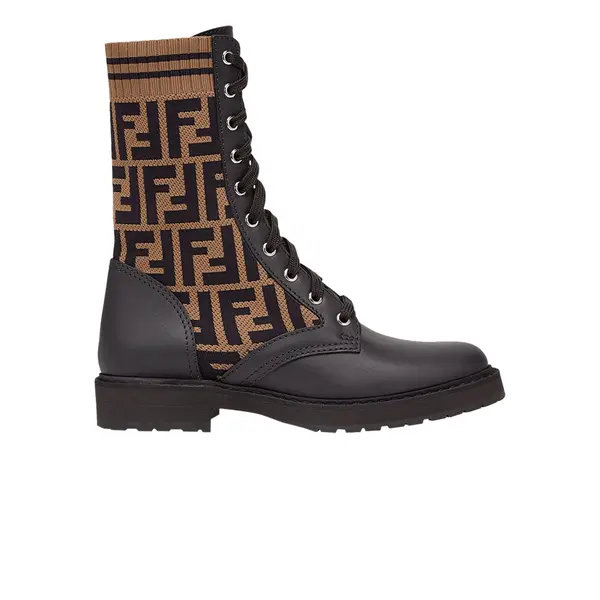 Fendi Ff Rockoko Biker Boots