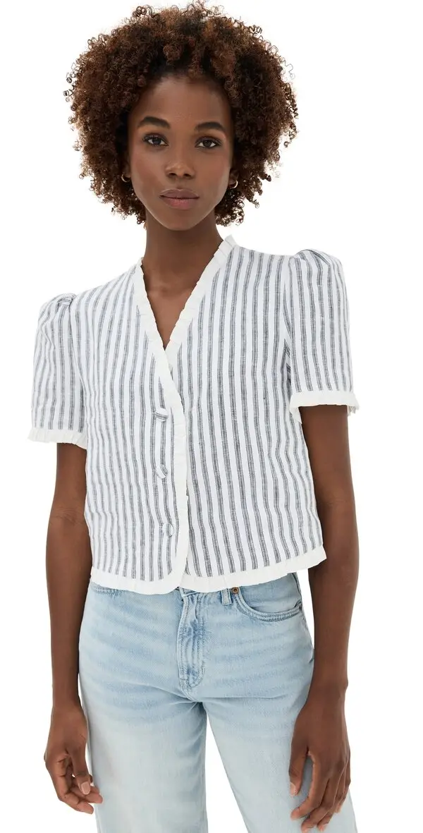 REFORMATION Bess Linen Top