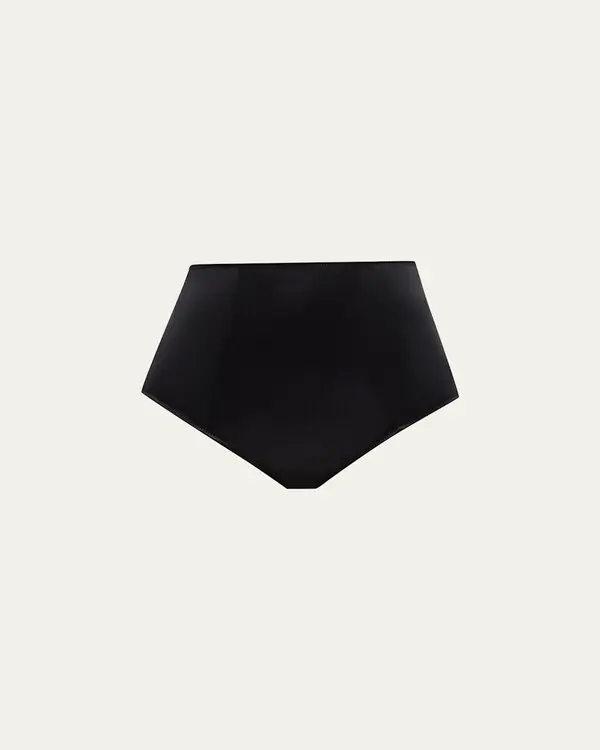 Kiki De Montparnasse Tous Les Jours High-rise Stretch Silk Panties - Black