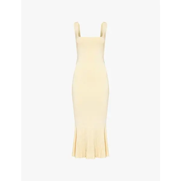 lolana knit dress DELLA KNIT DRESS | Women's Full Length Dress In Indian Cotton Lace main image 1