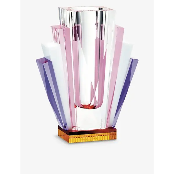 REFLECTIONS COPENHAGEN South Beach Multi-coloured Crystal Vase 23cm - One-color