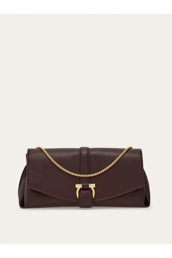 FERRAGAMO Front Flap Crossbody Bag - Gold