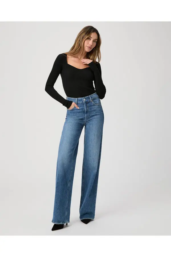 Paige Sasha Wide Leg Jean - Denim