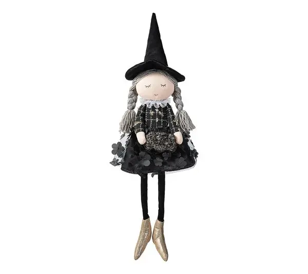 GLITZHOME 29'h Halloween Fabric Sitter Decor