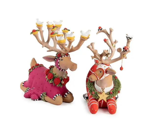 MACKENZIE-CHILDS Dash Away Sitting Prancer Rein Eer