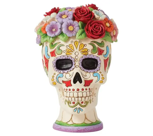 JIM SHORE Day Of Dead Skull Halo Figurine