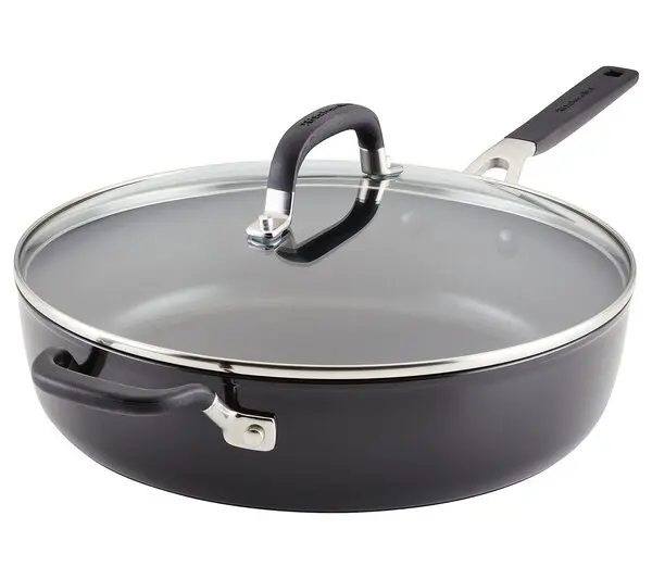KITCHENAID Hard Anodized Nonstick Saute Pan Wit H Lid, 5qt