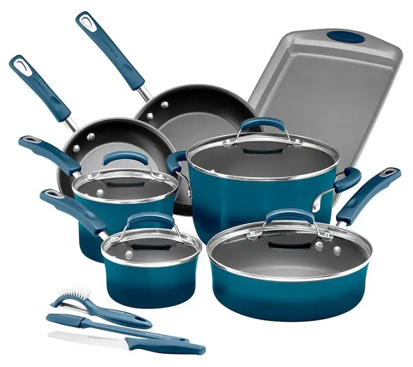 RACHAEL RAY Classic Brights Nonstick 14pc Cookw Are Set