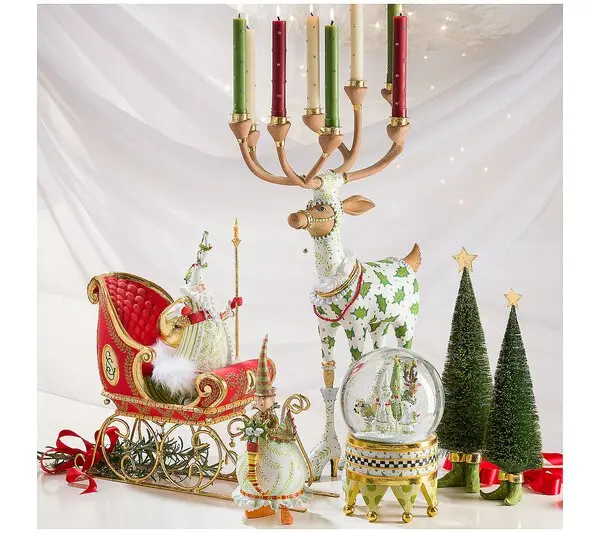 MACKENZIE-CHILDS Dash Away Sisal Elf Tree Figur S