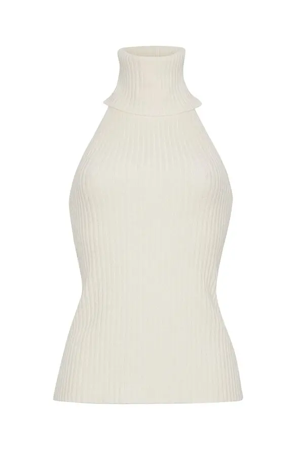 Cara Cara Samson Ribbed Knit Top - Ivory