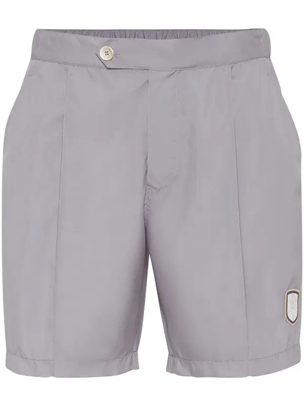 Brunello Cucinelli Logo Patch Bermuda Shorts