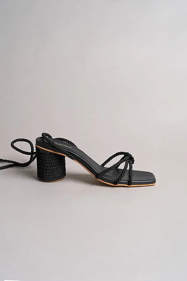 Kaanas Frida Knotted Heels - Black