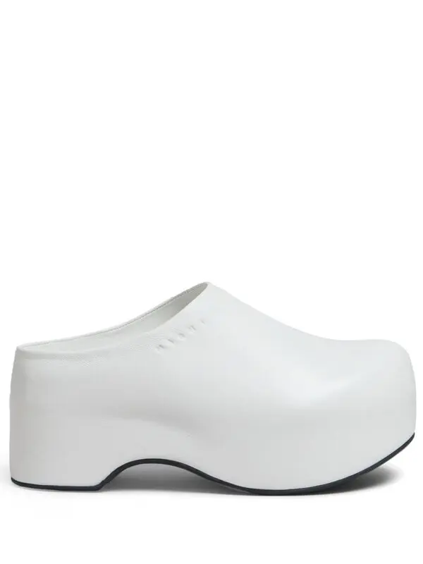 Marni Chunky Mules - White