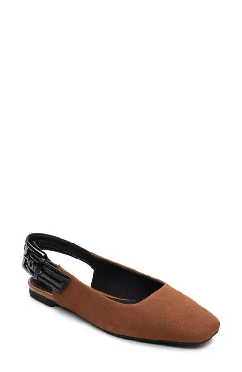 Sanctuary Slingback Flat - Bourbon/black