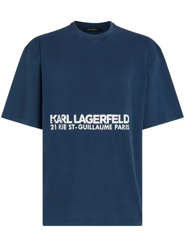 Karl Lagerfeld Rue St-guillaume Washed-effect T-shirt