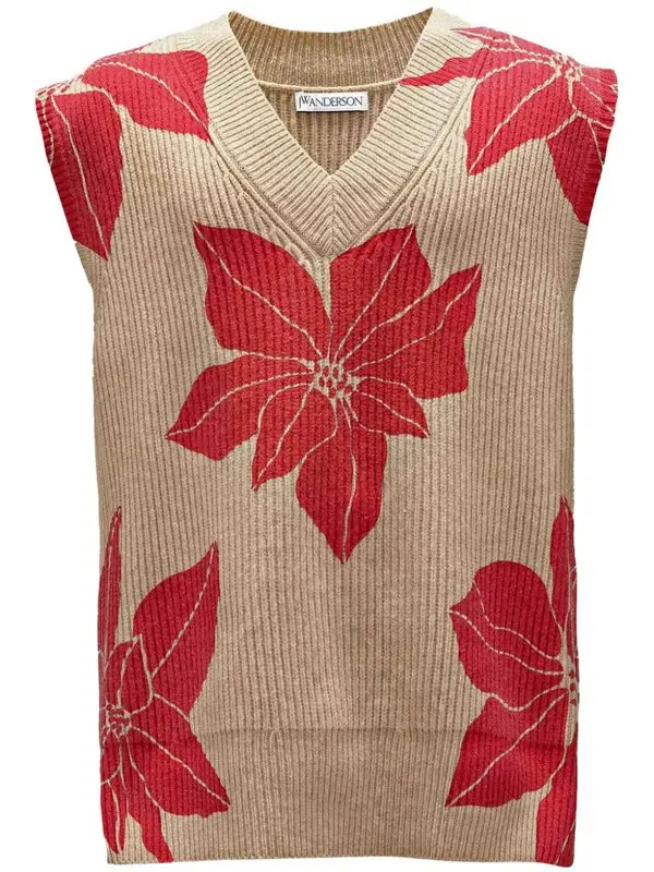 JW Anderson Floral-print Sleeveless Jumper