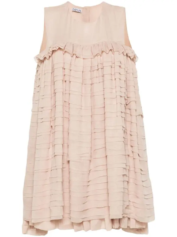 BARUNI Ruffled Mini Dress - Neutrals