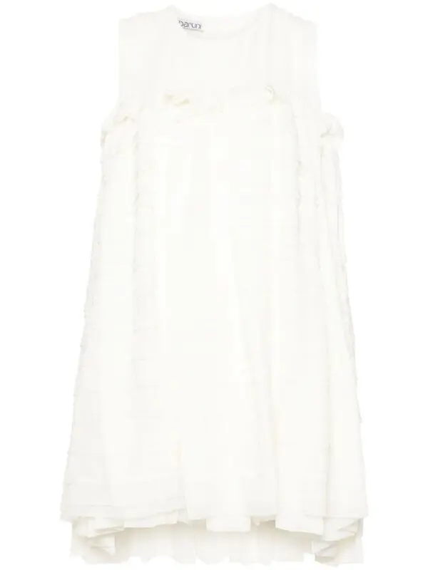 BARUNI Ruffled Mini Dress - White