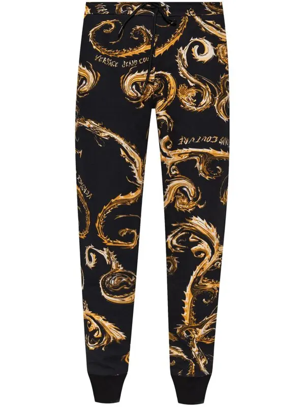 Versace Logo Print Track Pants