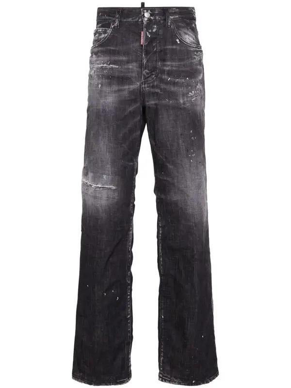 Dsquared2 Distressed Straight-leg Jeans
