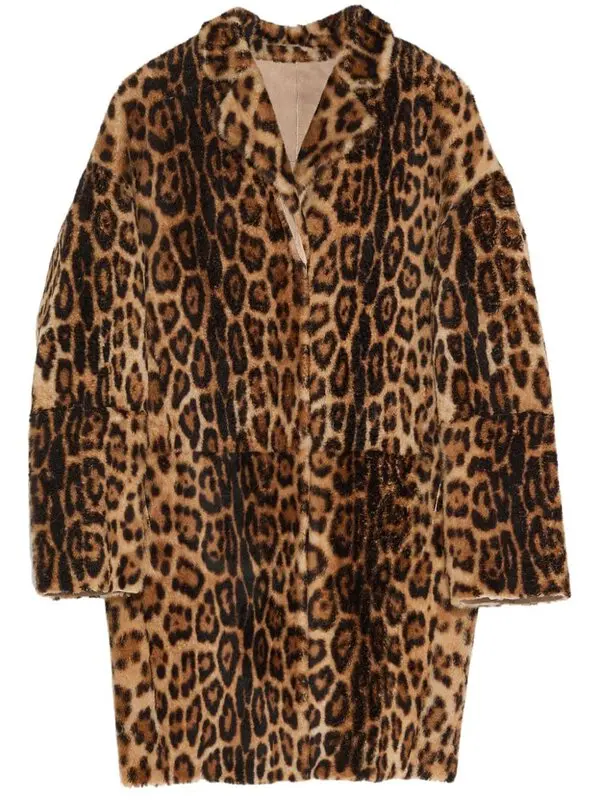YVES SALOMON Printed Lambskin Coat