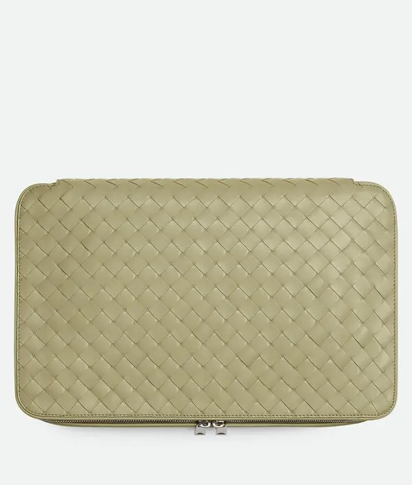 Bottega Veneta Intrecciato Small Packing Cube - Travertine