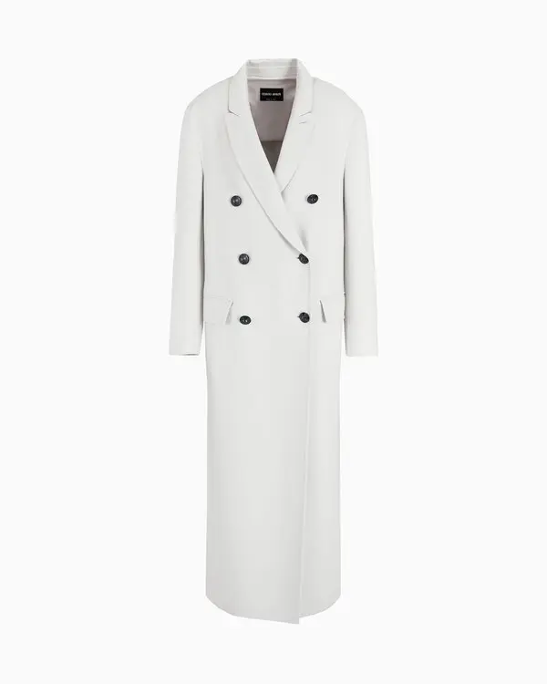 Giorgio Armani Double Cashmere Long Coat - White