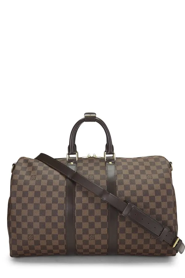 LOUIS VUITTON Damier Ebene Keepall Bandouliere 45