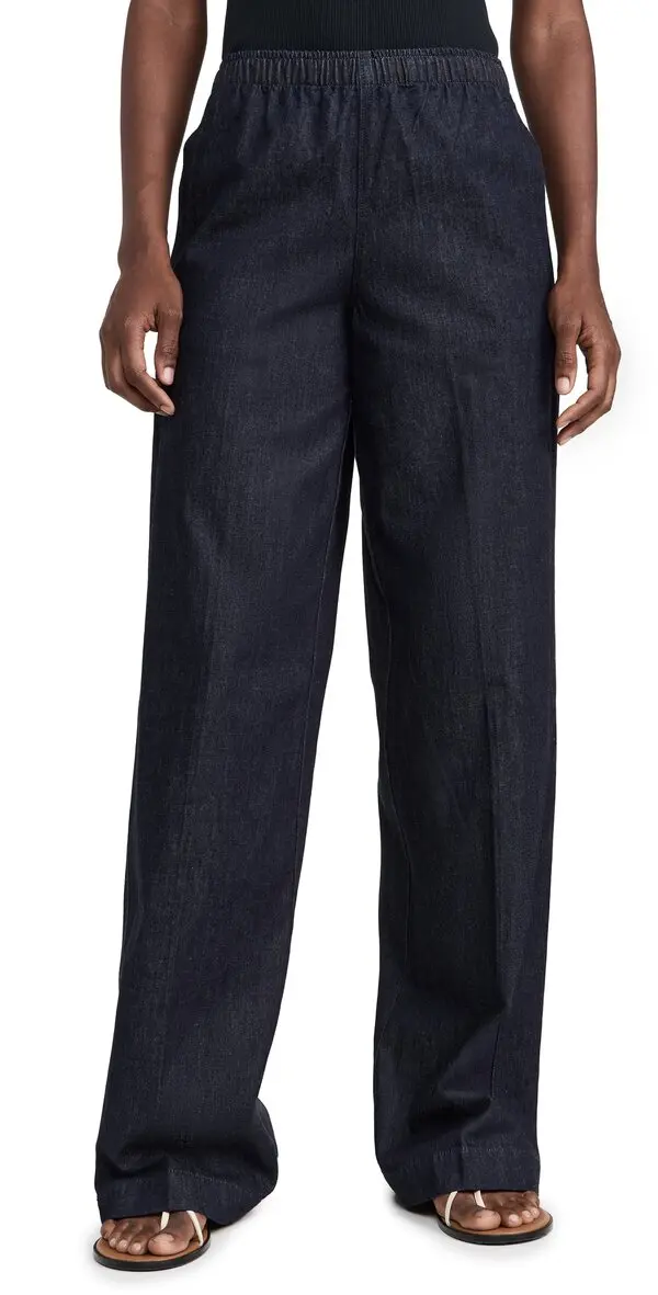 Vince Low Rise Wide Leg Twill Pants
