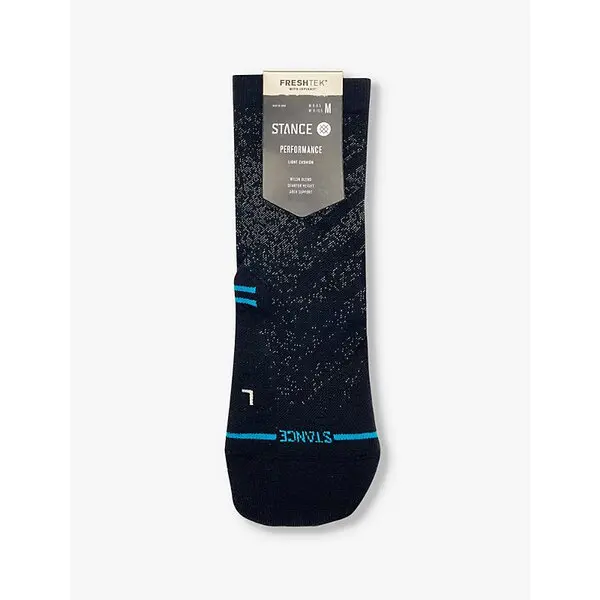 Stance Branded-print Stretch-woven Ankle Socks - Blk