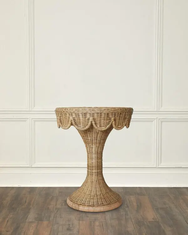 WORLDS AWAY Orla Scallop-edge Side Table