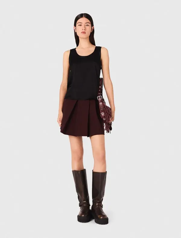 Maje Silk Tank Top - Black