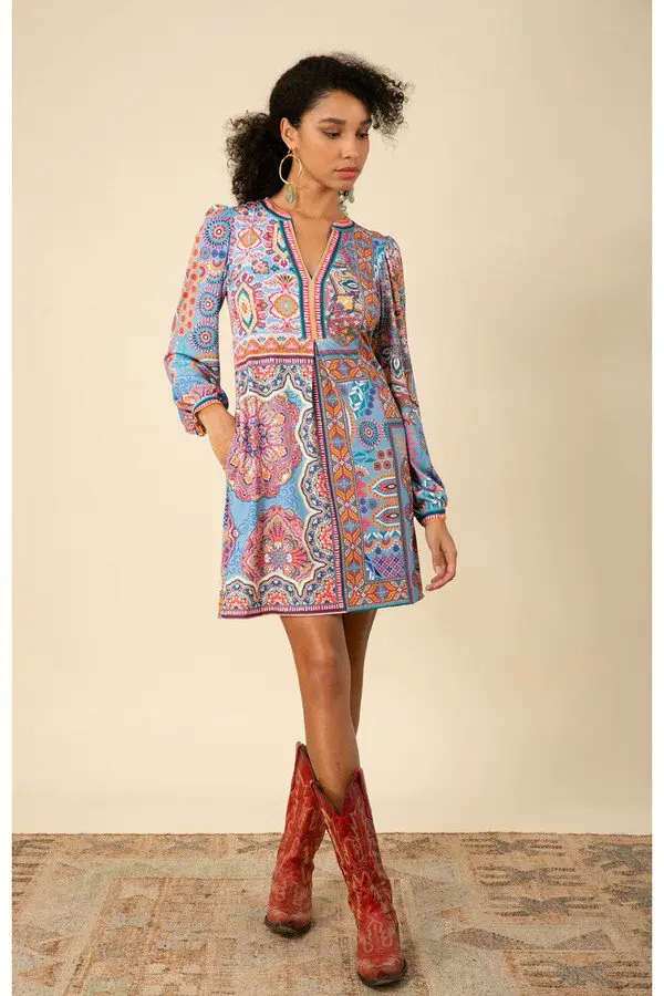Hale Bob Rylie Jersey Dress - Blue