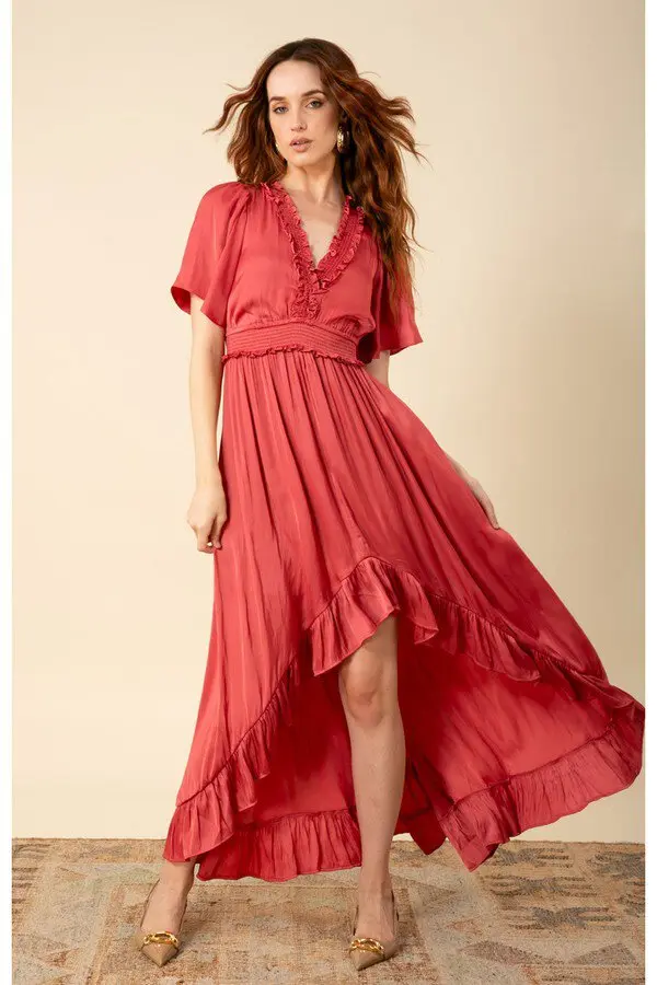 Hale Bob Serena Hi-lo Dress - Pink