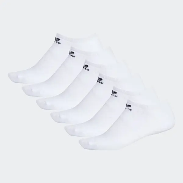 Adidas Trefoil No-show Socks 6 Pairs - Weiss-schwarz